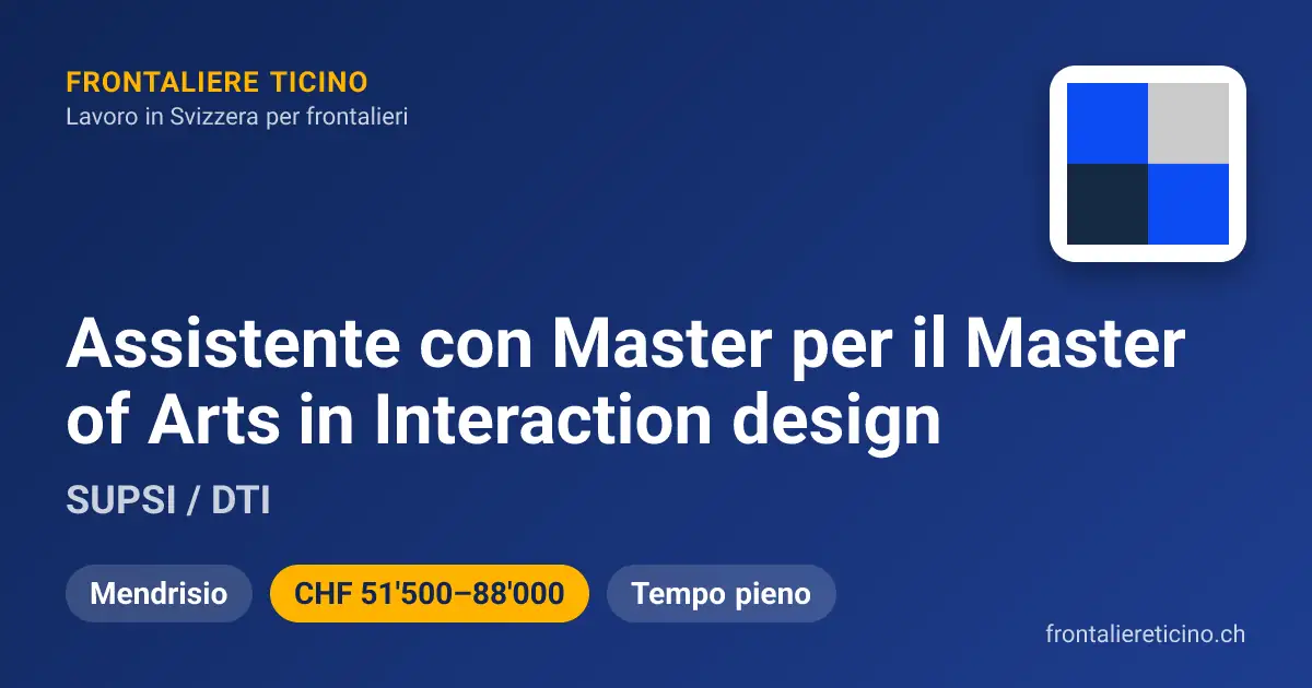Master of Arts in Int… — SUPSI / DTI in Mendrisio
